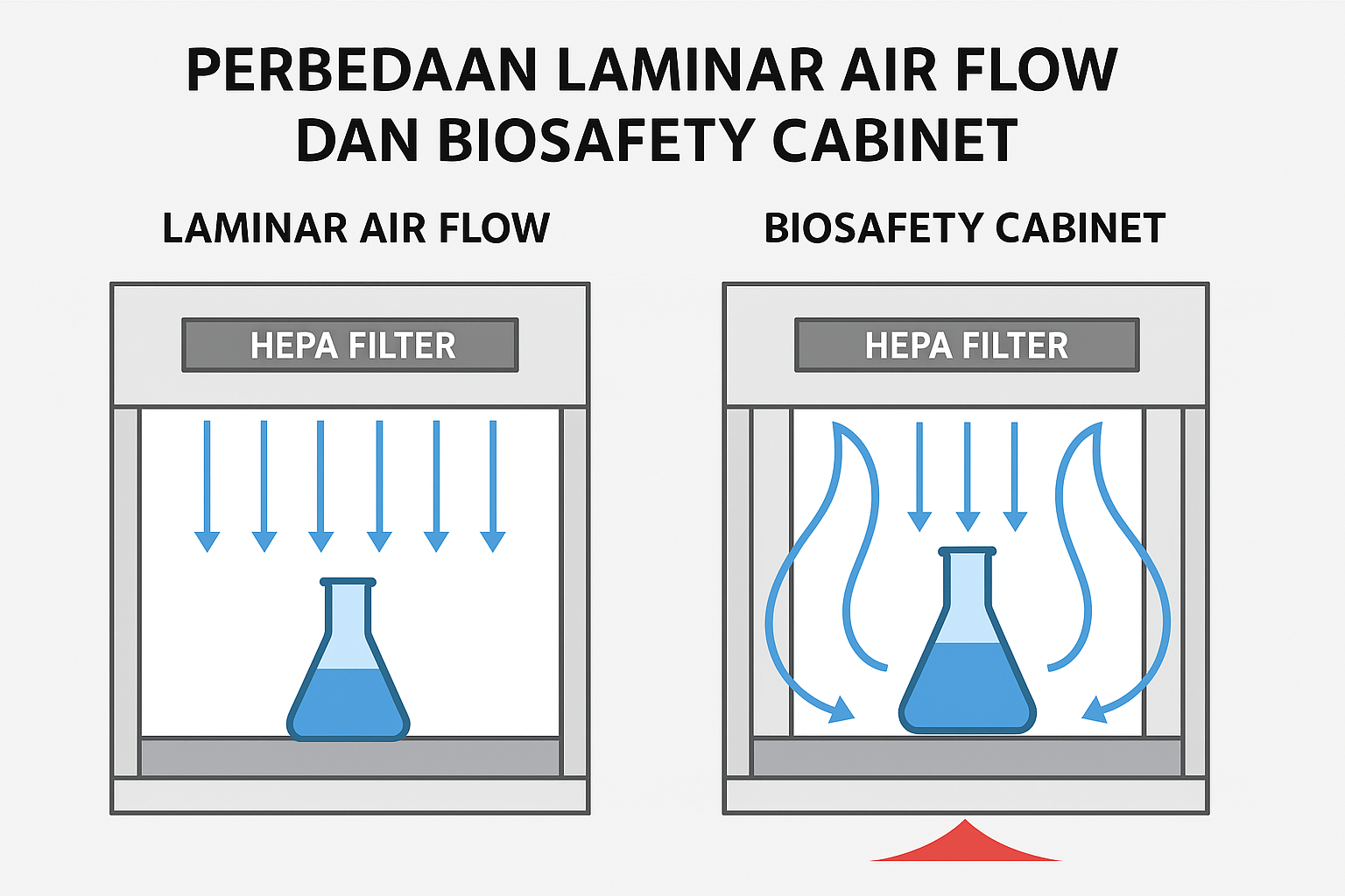 Inilah Perbedaan Laminar Air Flow dan Biosafety Cabinet